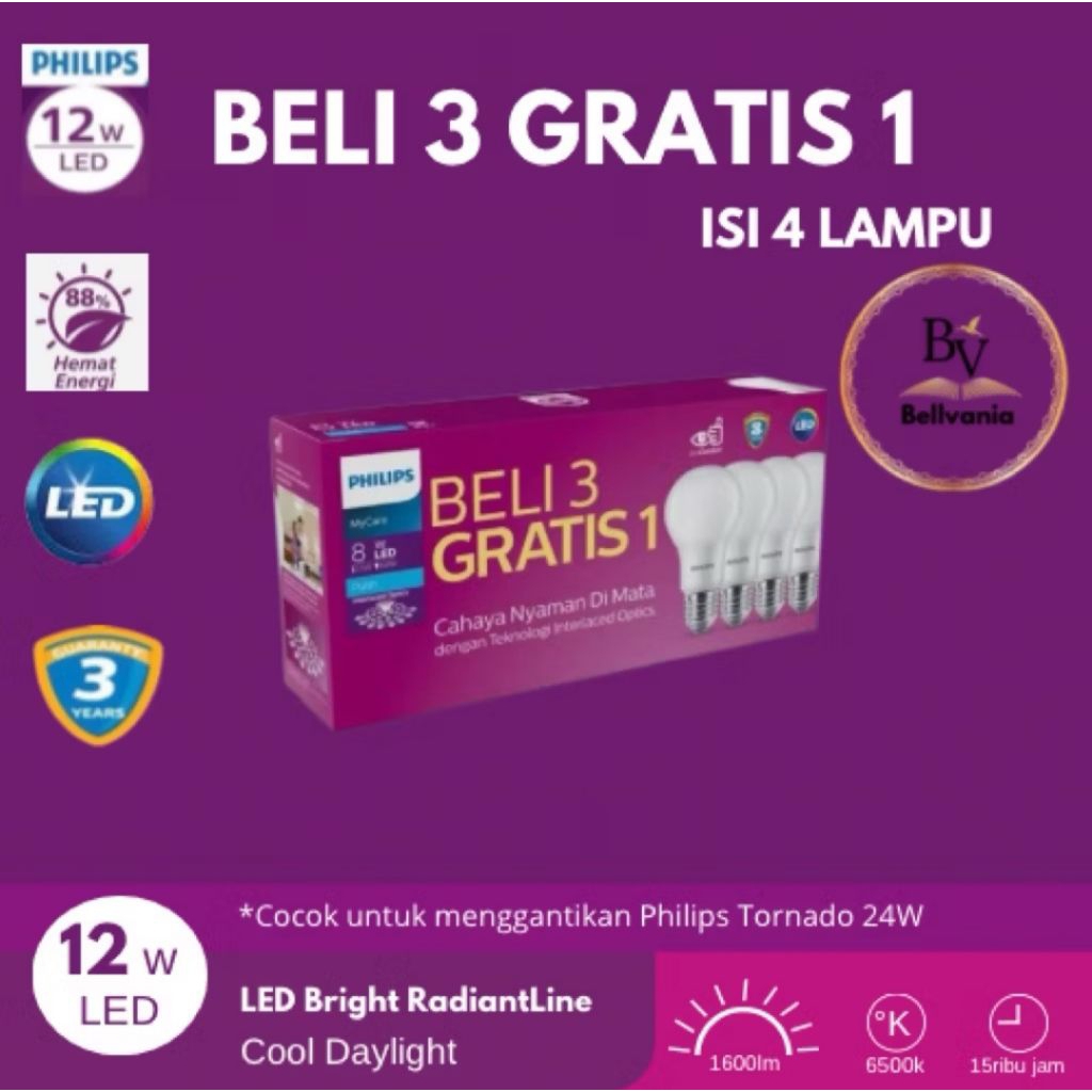 Jual Philips Lampu Led 12 Watt Terlengkap & Harga Terbaru Mei 2026 ...