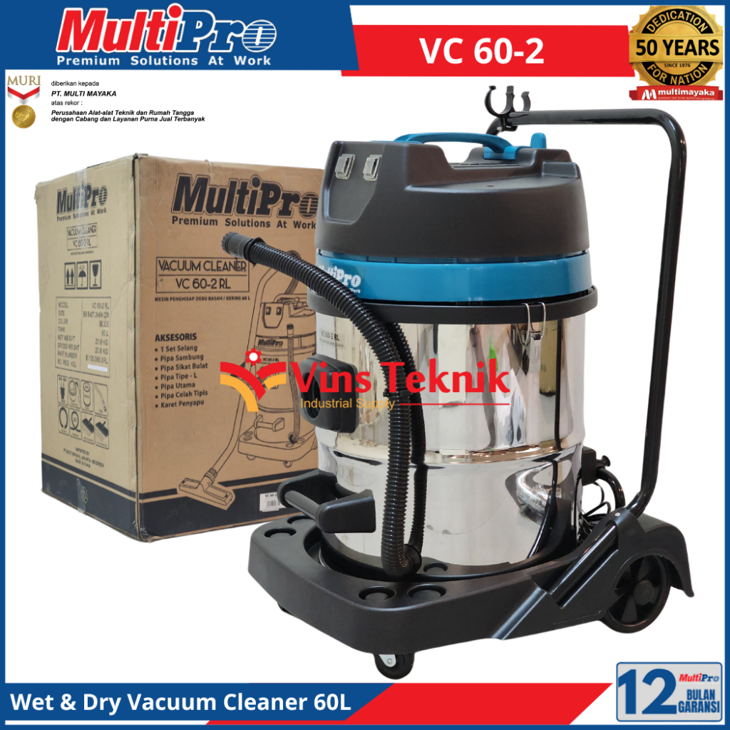 Jual MULTIPRO VC60-2 Mesin Pengisap Debu Vacum Vacuum Cleaner 60Liter 2 ...