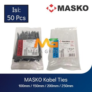 Jual MASKO Kabel Ties Tali Ikat Cable Nilon 100mm 150mm 200mm 250mm ...
