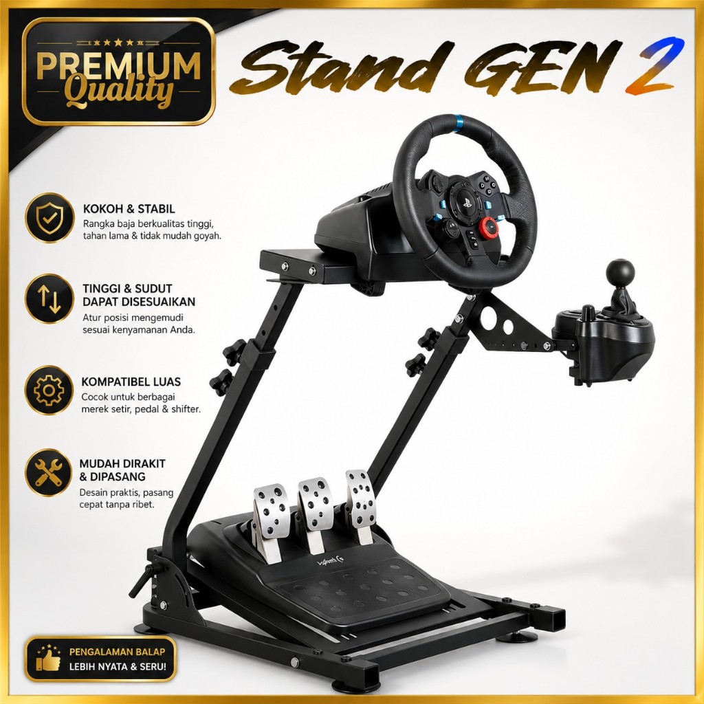 Jual Wheel Stand Racing Simulator Cockpit GEN 2 Folding Rig ...