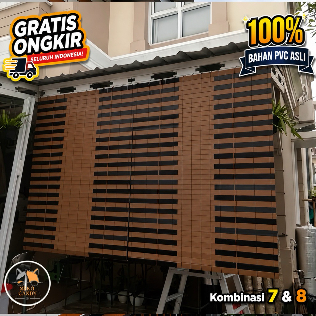 Jual (READY) Tirai kerai kere kerey kerai outdor PVC estetik lebar 2,5 ...