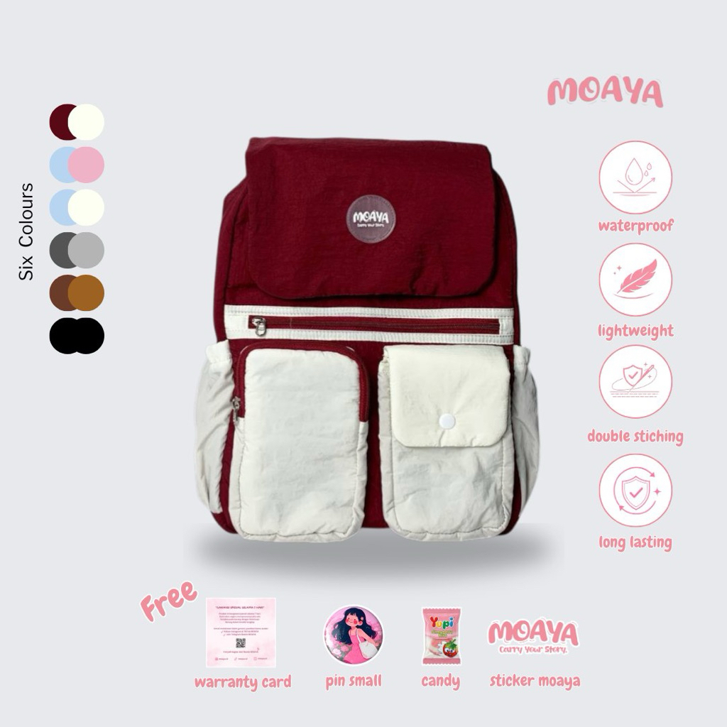 Jual MOAYA NALA BACKPACK | Tas Ransel Korean Style Waterproof | Shopee ...