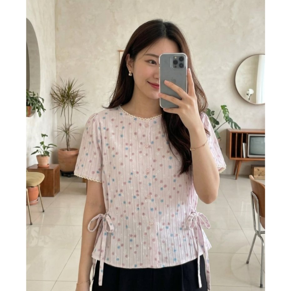 Jual [COTTON BELLS] Minju Top - Blouse Kerja Wanita Modern Korean Look ...