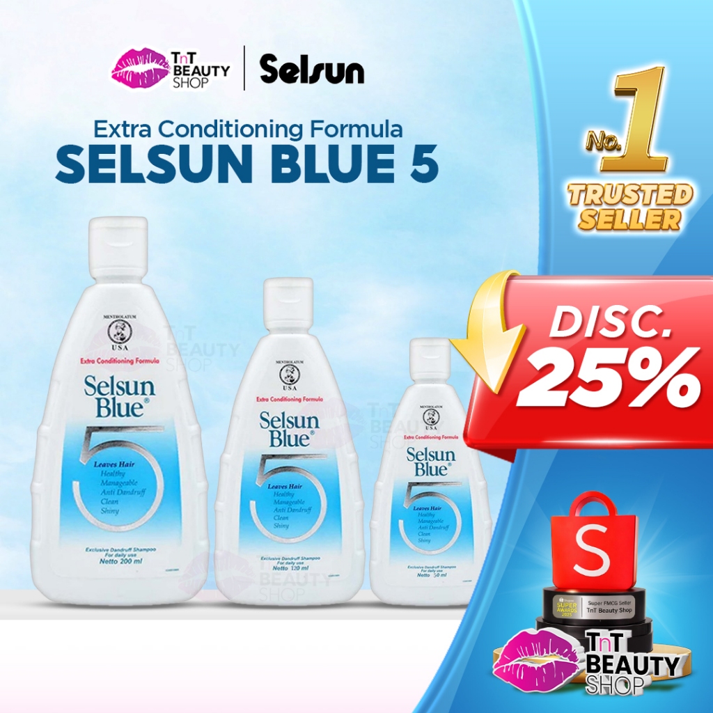 Jual Selsun Blue 5 Five Shampoo | Shampoo Anti Dandruff | 50mL | 120mL ...