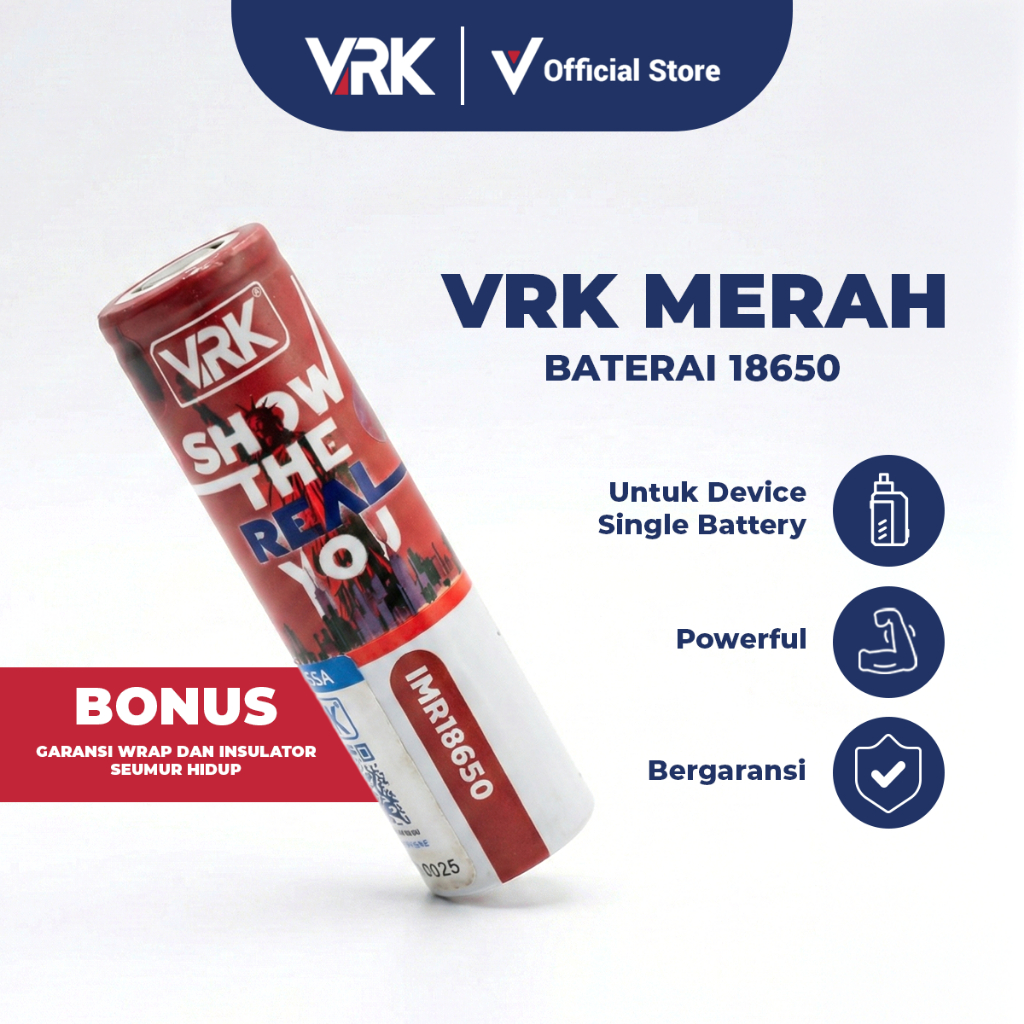 Jual Baterai Vrk 18650 Terlengkap & Harga Terbaru Juni 2026 | Shopee ...