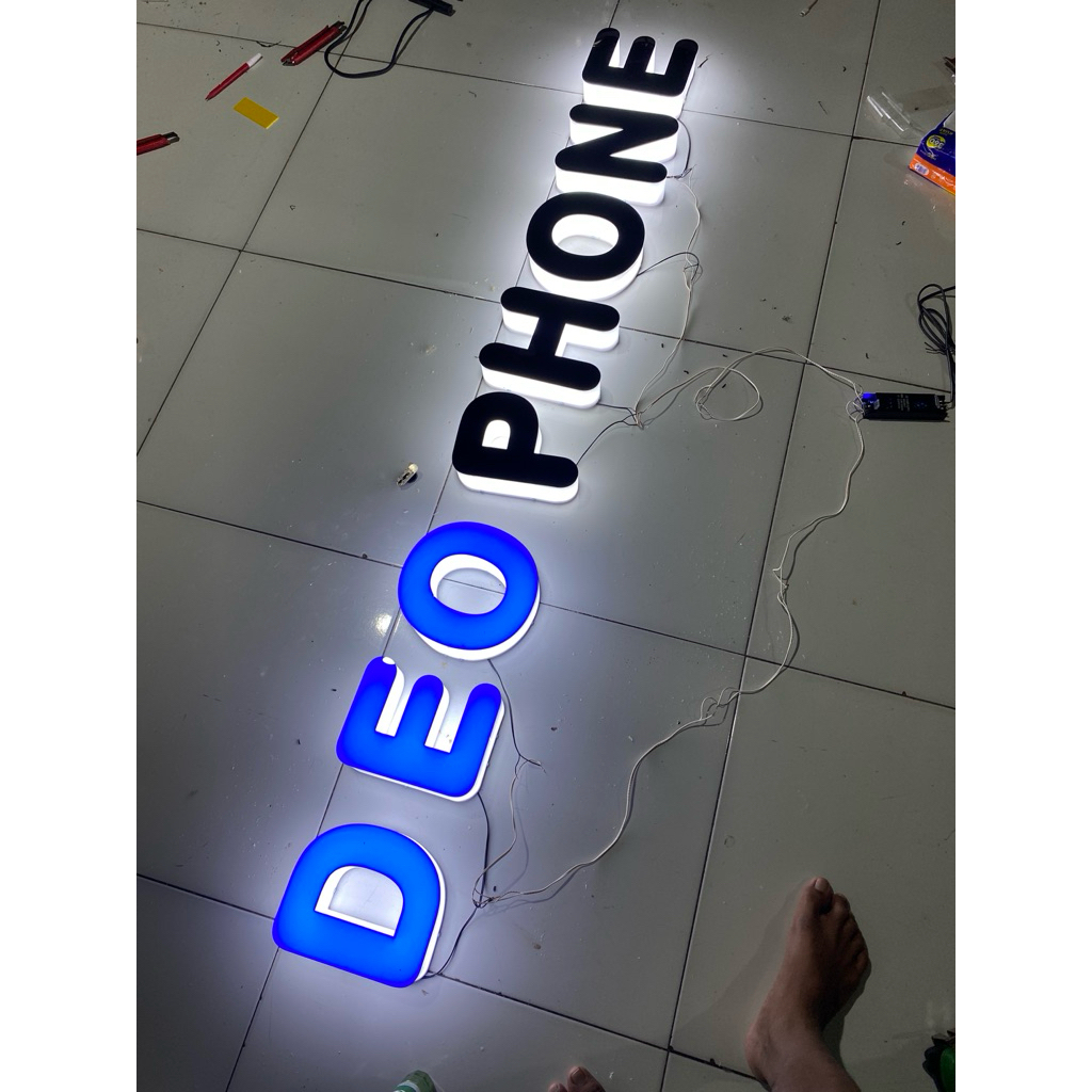Jual Huruf Timbul Akrilik LED INDOOR DAN OUTDOOR | Shopee Indonesia