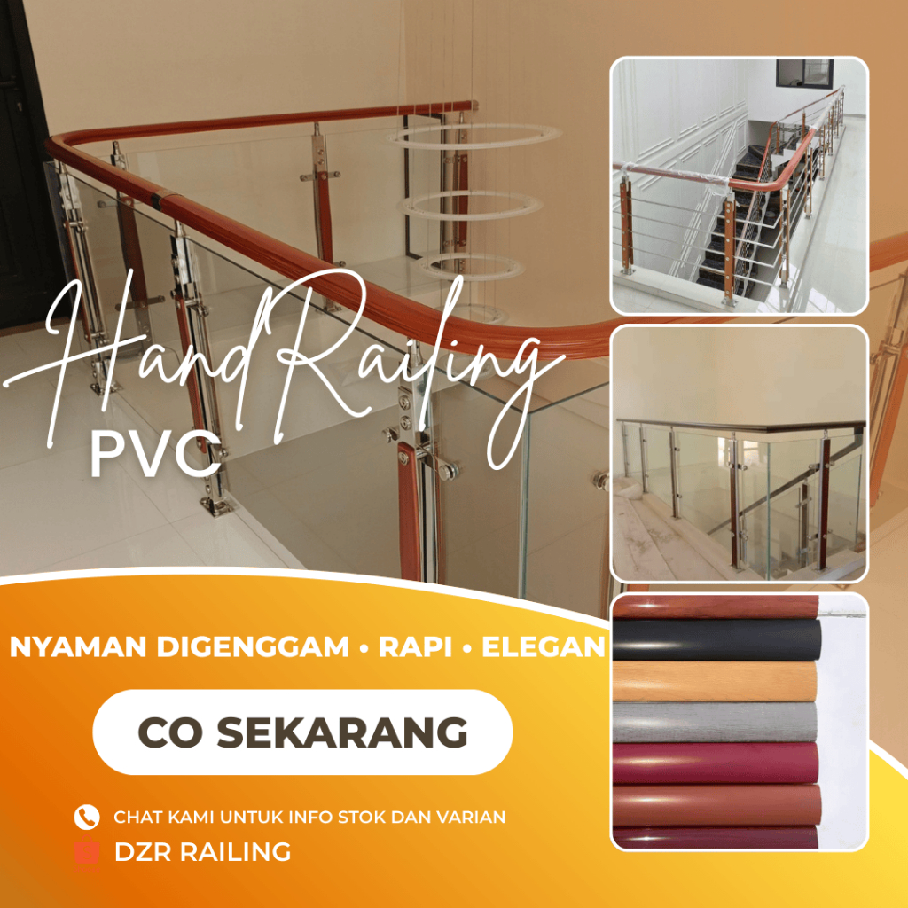 Jual HANDRAILING PVC 4 meter HANDLE PVC 2M / HAND RAILING PVC / HANDLE ...