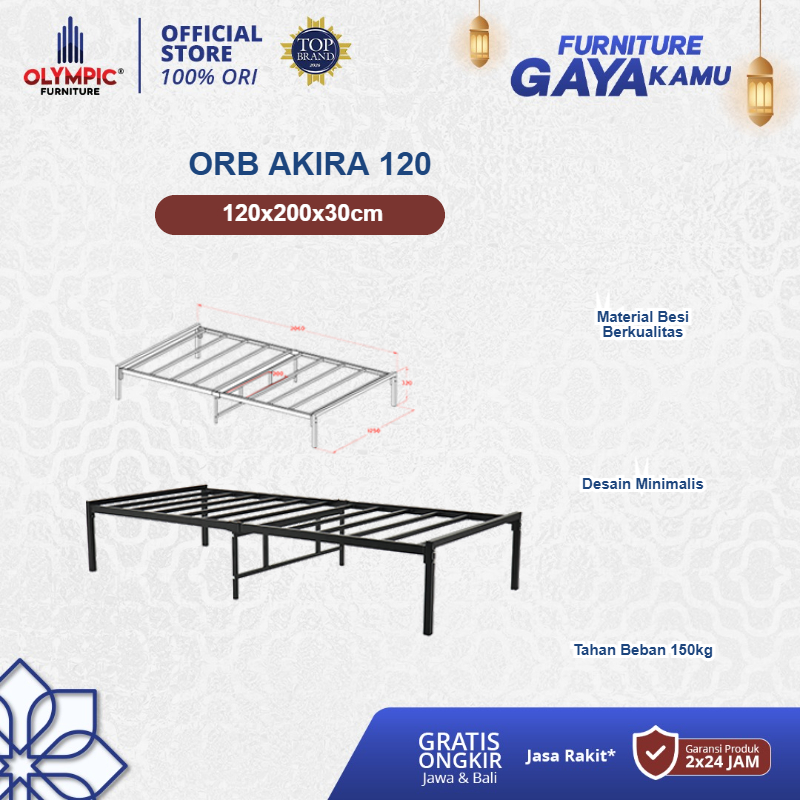Jual Olympic Ranjang Besi / Divan Rangka Besi / ORB AKIRA (Tanpa ...
