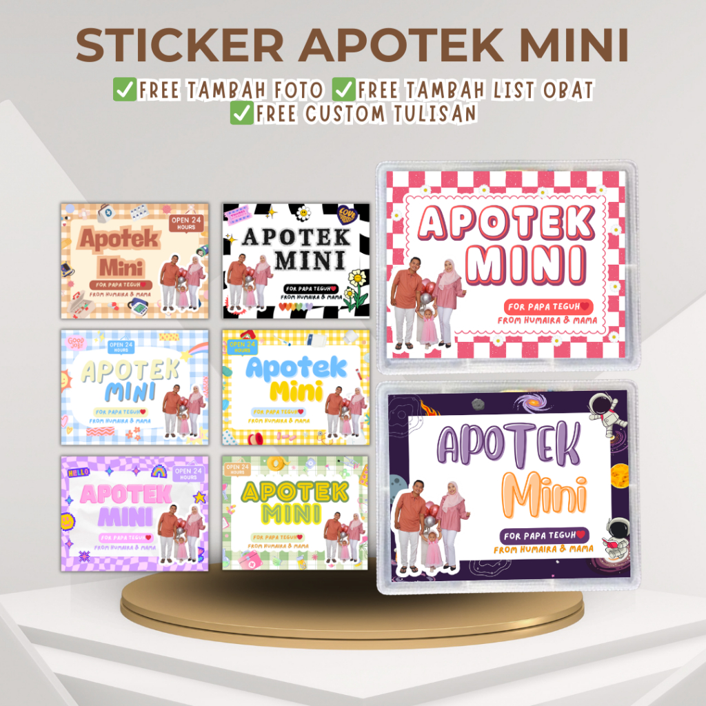 Jual STICKER APOTEK MINI CUSTOM FREE FOTO TULISAN DAN UCAPAN KOTAK 6 ...