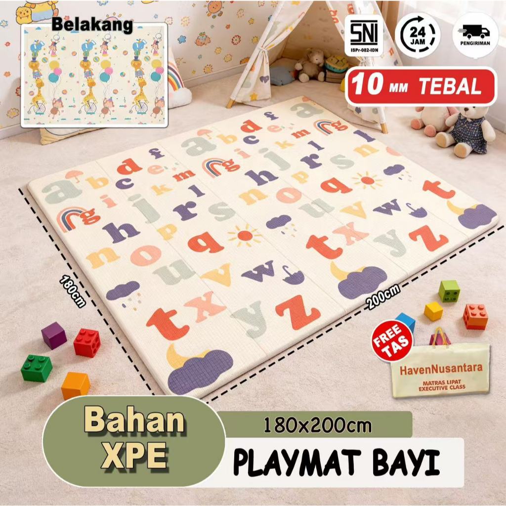Jual HavenNusantara - Playmat Bayi Tikar Karpet Anak Foam Lipat XPE ...