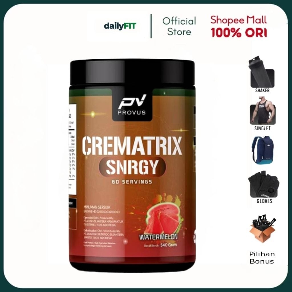 Jual Provus Crematrix SNRGY - Creatine Hmb -Suplemen Fitness | Shopee ...