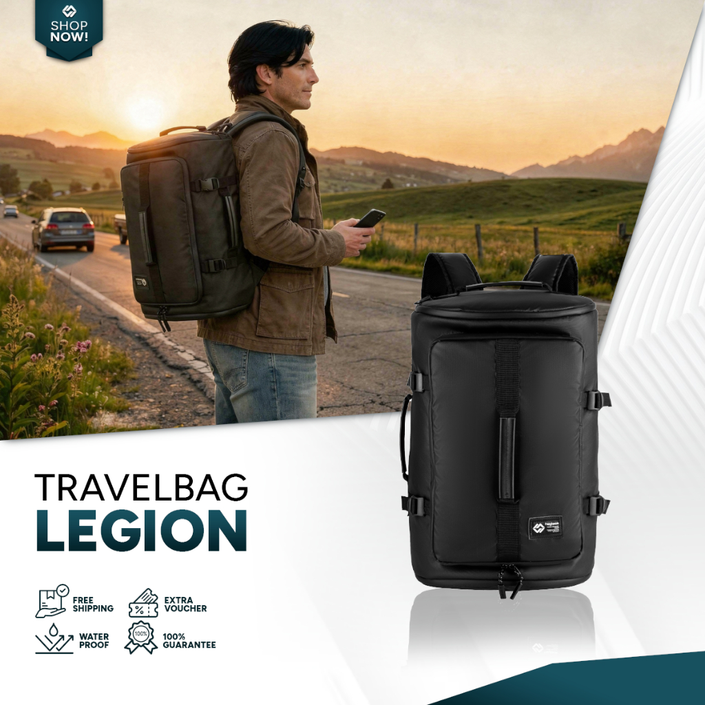 Jual HEYLOOK - Travelbag Pria LEGION Travel Bag Tas Gym Duffle Bag Tas ...