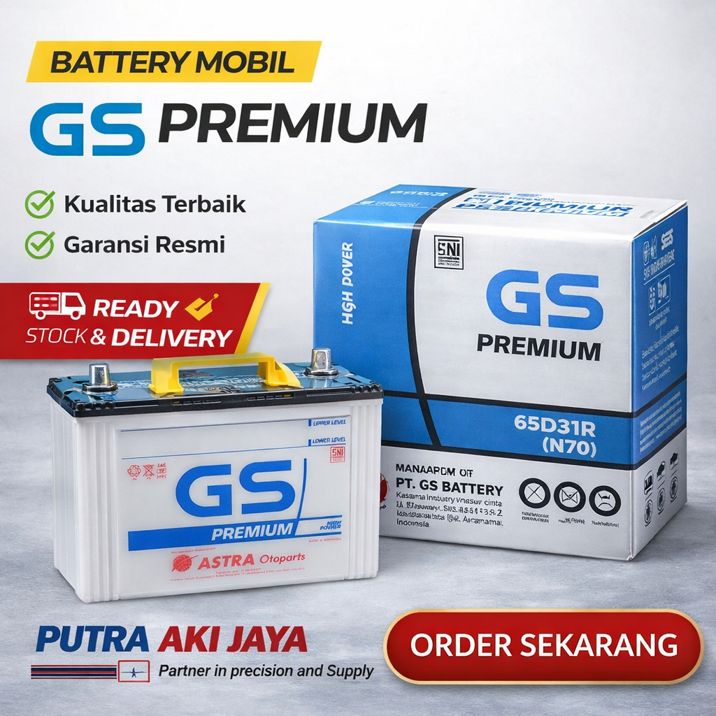 Jual Aki Mobil GS Astra Premium Original 12V 70Ah 65D31R N70 - Aki ...