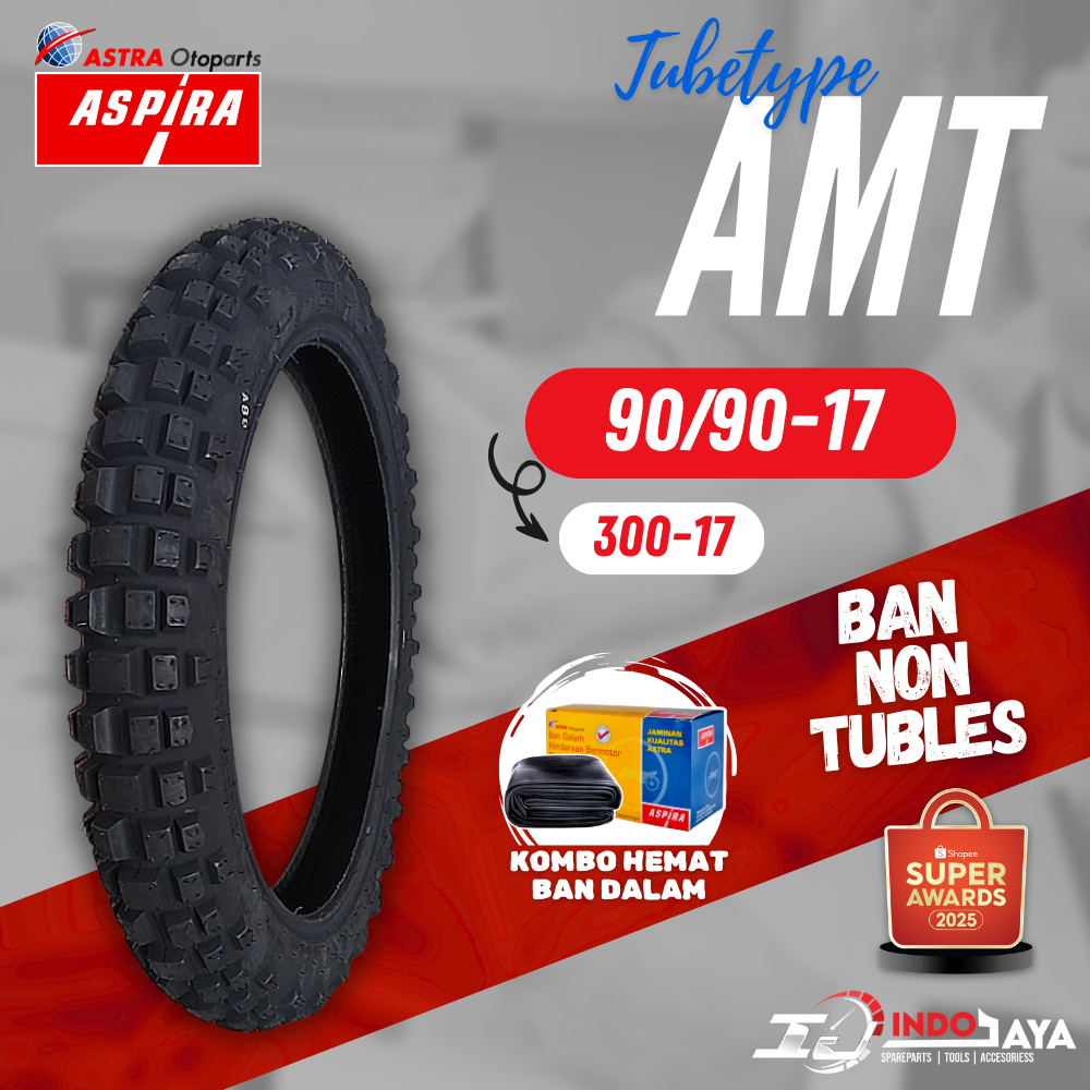 Jual [READY COD] BAN LUAR TUBETYPE ASPIRA AMT ( 300-17 / 3.00-17 ) BAN ...