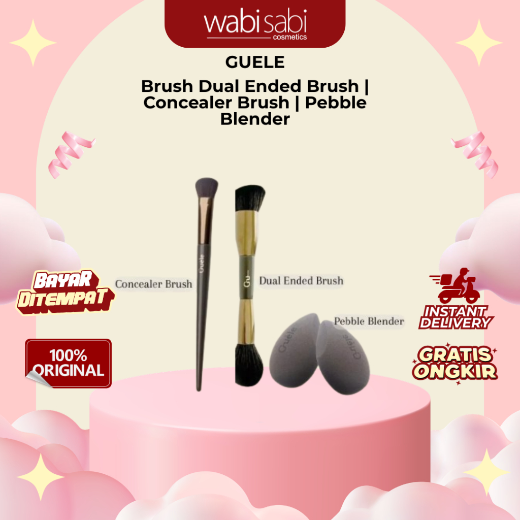 Jual GUELE - Brush Dual Ended Brush | Concealer Brush | Pebble Blender ...