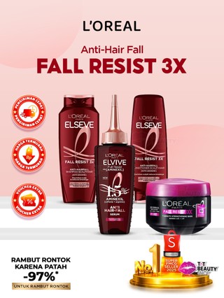 Jual L'Oreal Paris Fall Resist 3X Shampoo - Conditioner - Hair Mask ...