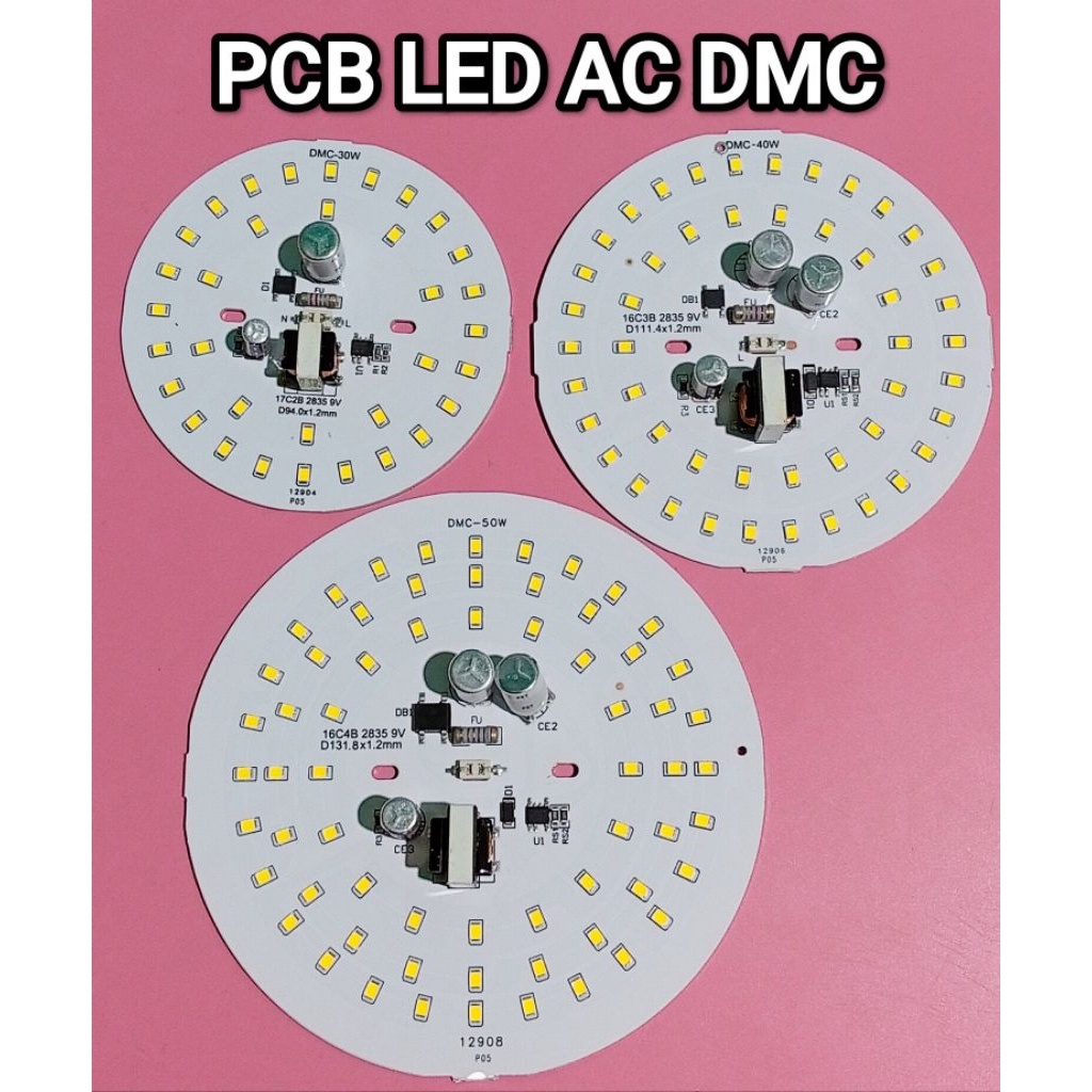 Jual PCB LED AC DMC HARGA ECER SATUAN 5 9 12 15 18 25 30 40 45 50 WATT ...