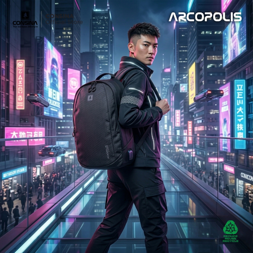 Jual Consina Acropolis Tas Ransel Backpack Office Campus School Laptop ...