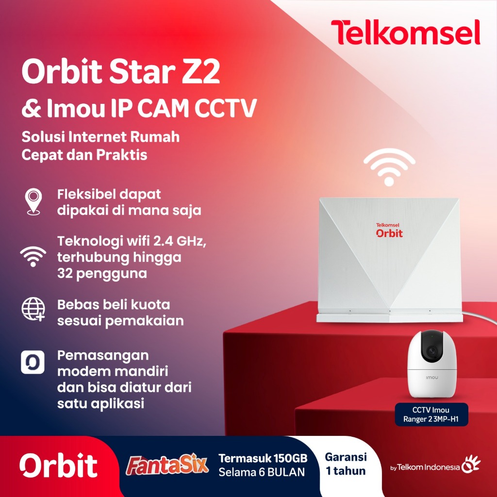 Jual Telkomsel Orbit Star Z2 Modem WiFi 4G + Imou CCTV Camera | Shopee ...
