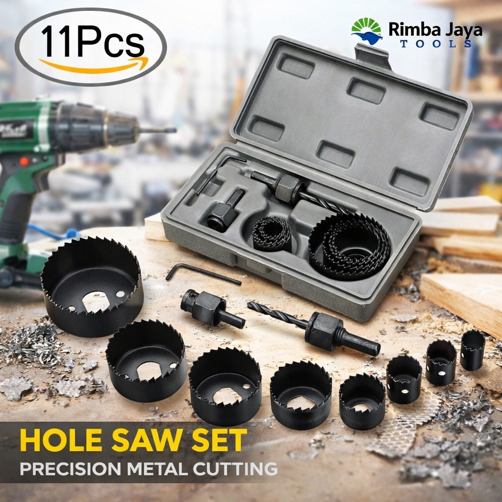 Jual Hole Saw Kayu Set 11 Pcs Hole Saw Pipa PVC Triplek Kayu - Alat ...