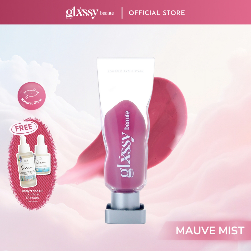 Jual Glxssy Beaute Souffle Satin Stain Mauve Mist - Lip Tint | Shopee ...