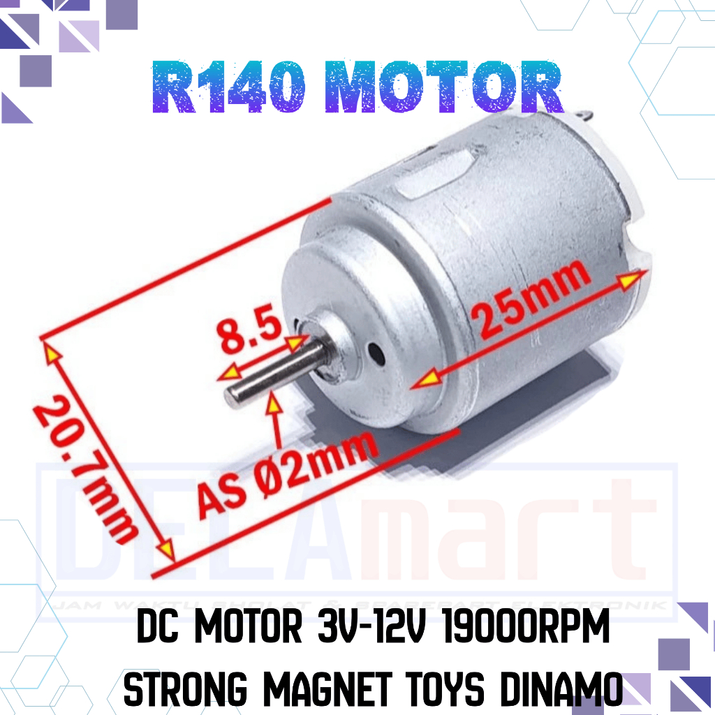 Jual R140 Dinamo 3-12V DC motor toy 3V - 12V Kipas angin mini BARANG ...