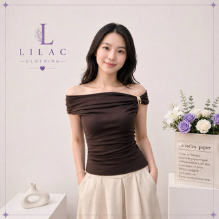 Jual LILAC - Aanrina Top | Atasan Off Shoulder Sabrina Wanita Formal ...