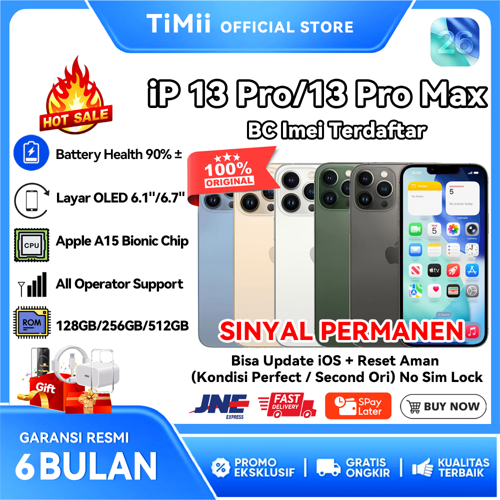 Jual iPhone 13 Pro / 13 Pro Max Bekas Original BC Inter 128GB 256GB ...