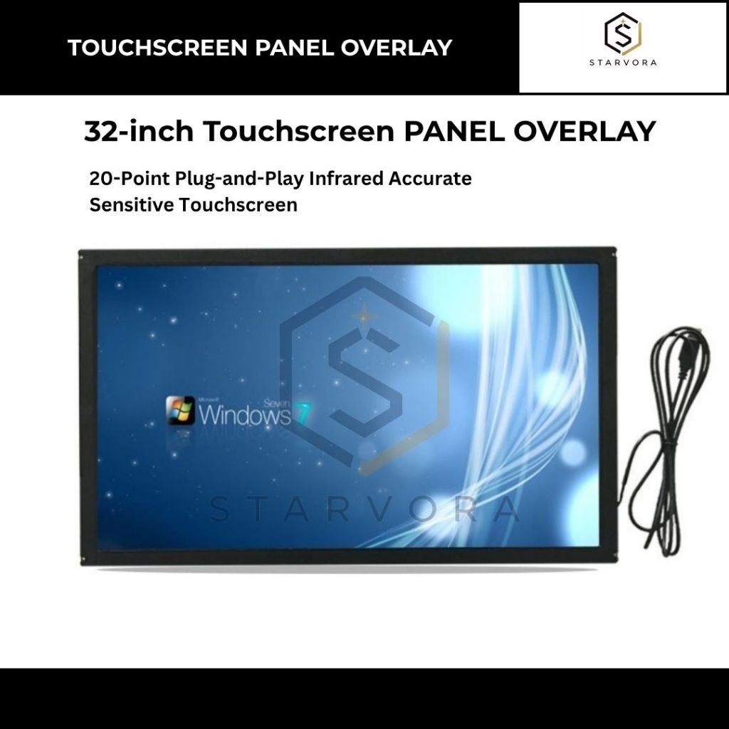Jual 32 inch Touchscreen Panel Overlay with 20 points plug and play ...