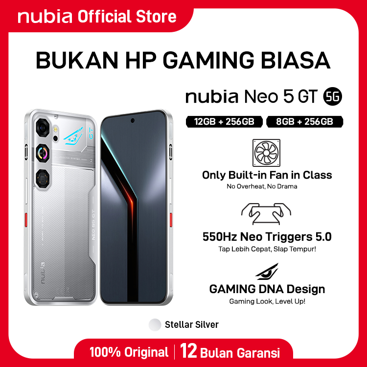 Jual nubia Handphone Gaming Neo 5 GT 5G (8/256GB) (12/256GB) Baterai ...