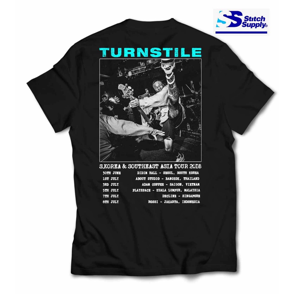 Jual TURNSTILE Tour Merch band hardcore punk/ Sablon plastisol / tag ...