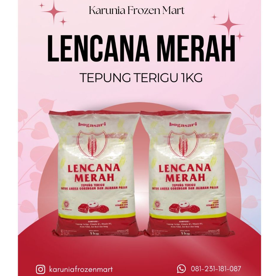 Jual Lencana Merah Tepung Terigu 1kg Lencana Merah Tepung Terigu 1kg ...
