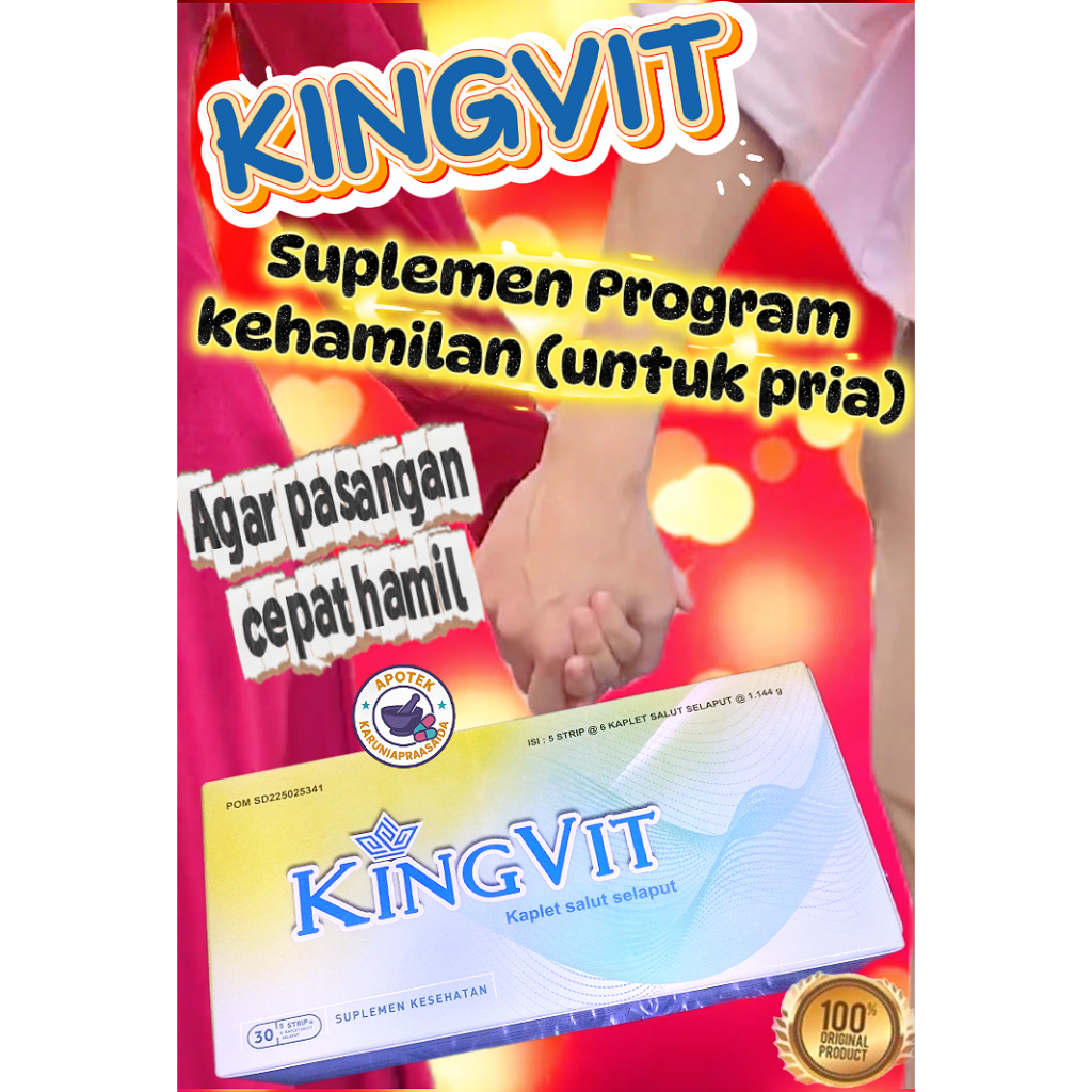 Jual Kingvit - multivitamin pendukung program kehamilan ( untuk pria ...