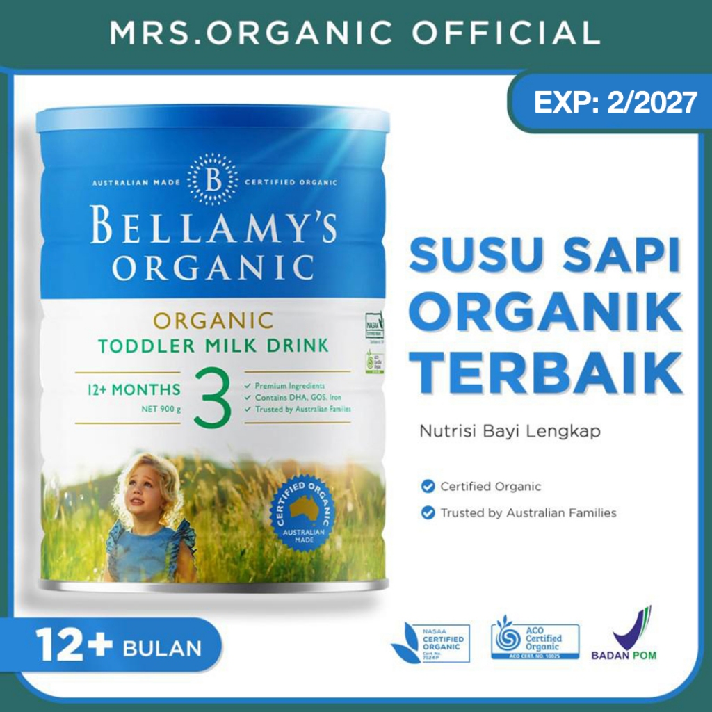 Jual BELLAMYS ORGANIC STEP 3 TODDLER MILK DRINK (12+ bulan) - susu anak ...