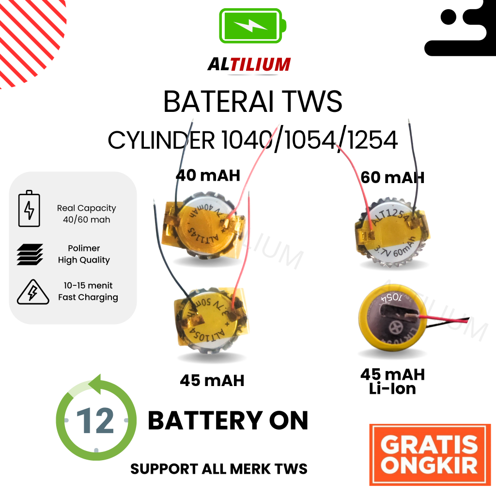 Jual Baterai TWS Bulat cocok Z32H Z75 Z55H Z55 Z52H sony wf-1000xm4 wf ...