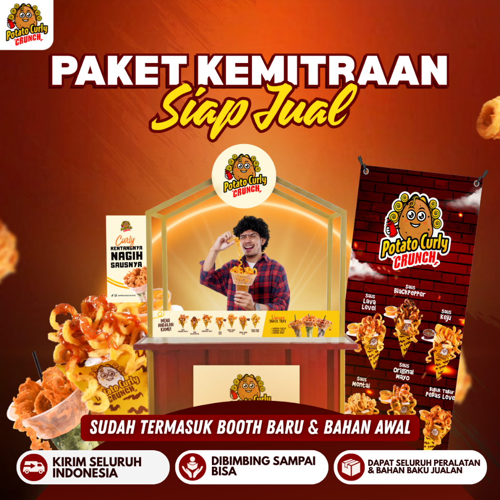 Jual Master Kuliner Indonesia - Paket Kemitraan Potato Curly Crunch ...