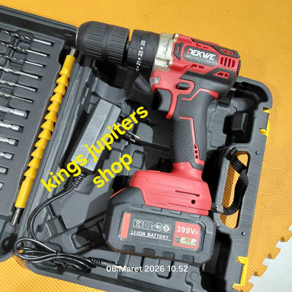 Jual SET 1 BATRE LXT 10 CELL DEKWE bor 13mm BRUSHLESS CORDESS beton ...