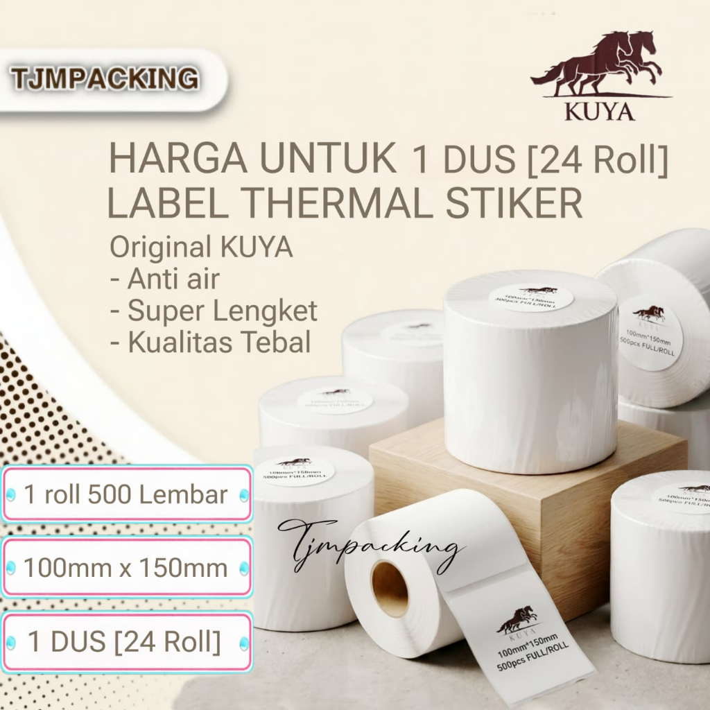 Jual KUYA KERTAS TERMAL ROLL | 100X150X500 | KARTON | Shopee Indonesia