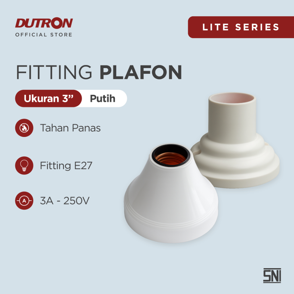 Jual DUTRON Fitting Plafon / Fitting Lampu 3 Inch | Shopee Indonesia