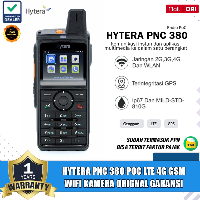 Jual HYTERA Pnc 380 Pro Wifi 4G LTE Gps HT POC Hytera Pnc380 Pnc-380 ...