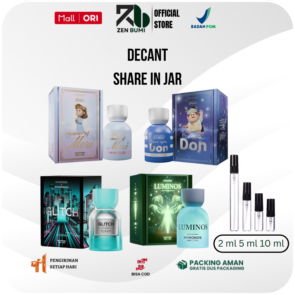 Jual Parfum Decant Mykonos Jumbo Memoir, Luminos, Glitch X Ade Setiawan ...