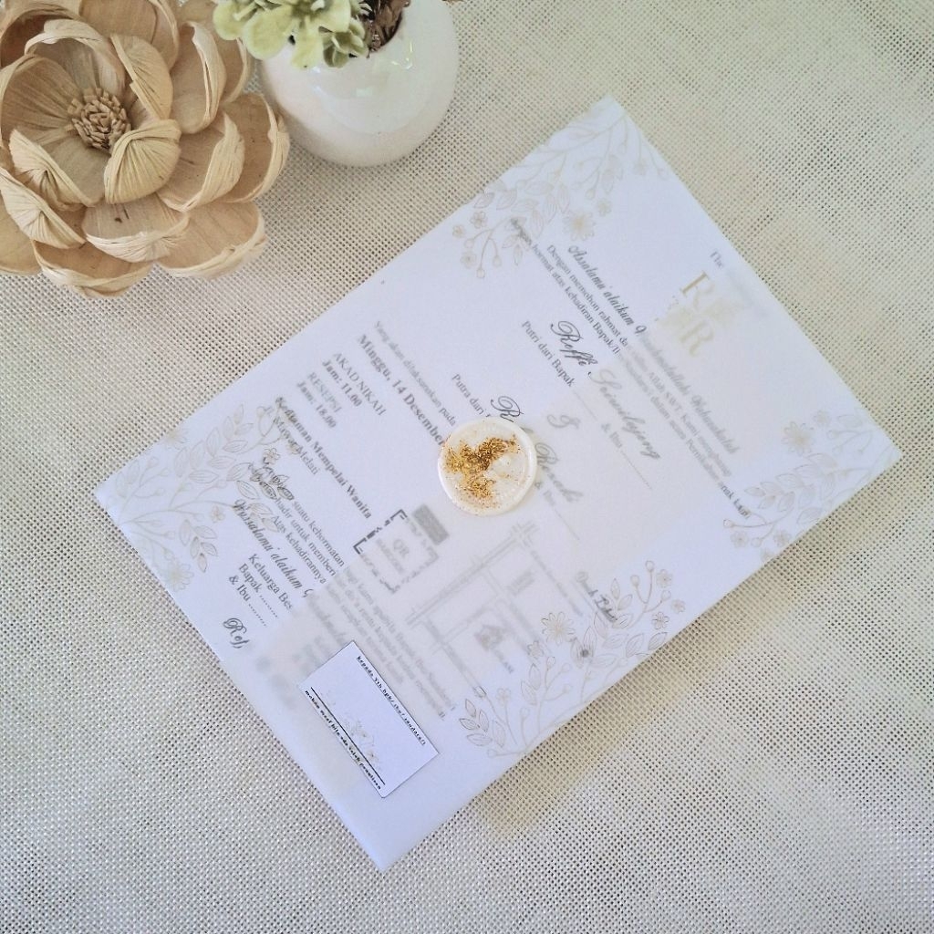 Jual Undangan Pernikahan Kertas/Undangan Aesthetic/Undangan Rustic ...