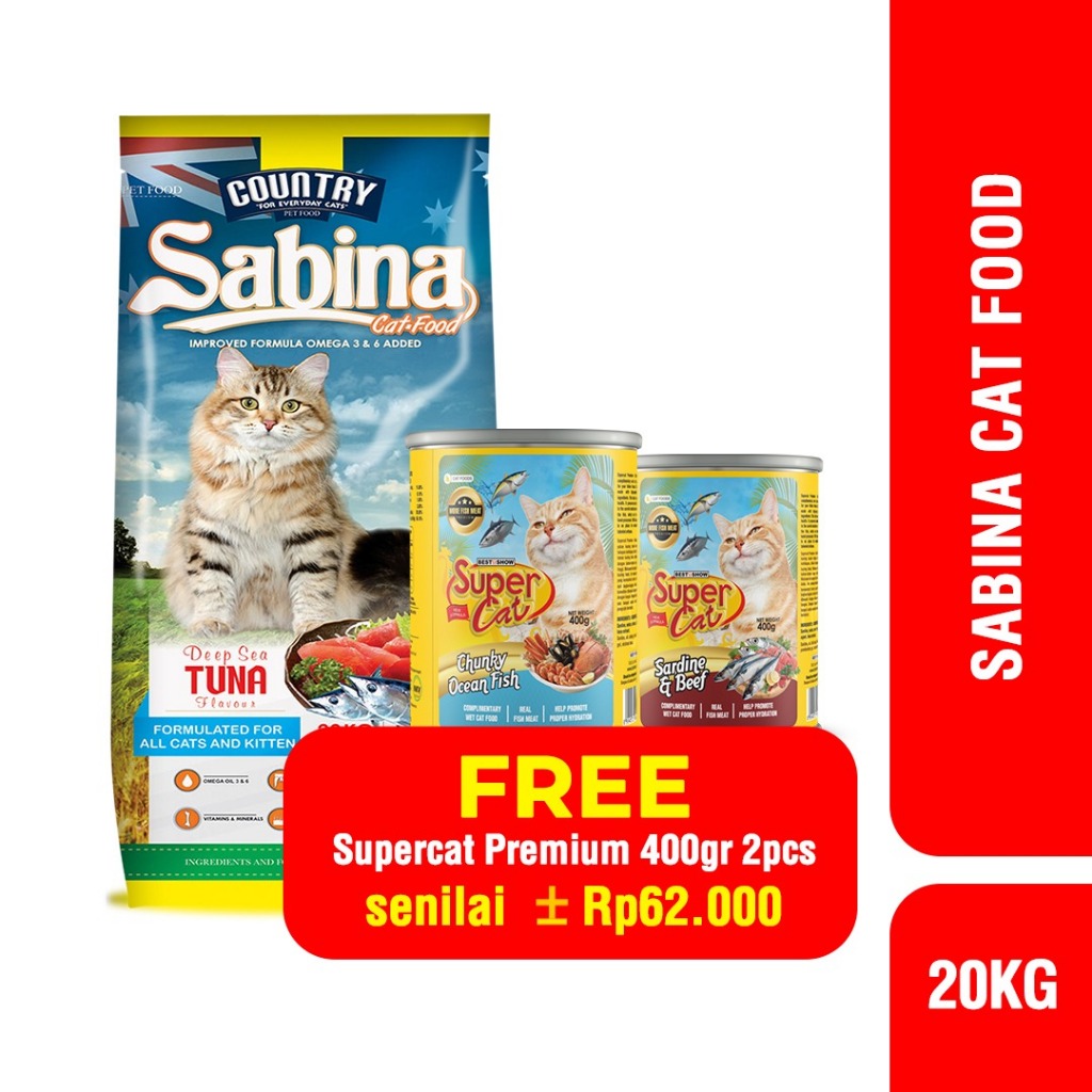 Jual Sabina Cat Food 20kg - Makanan Kering Kucing | Shopee Indonesia