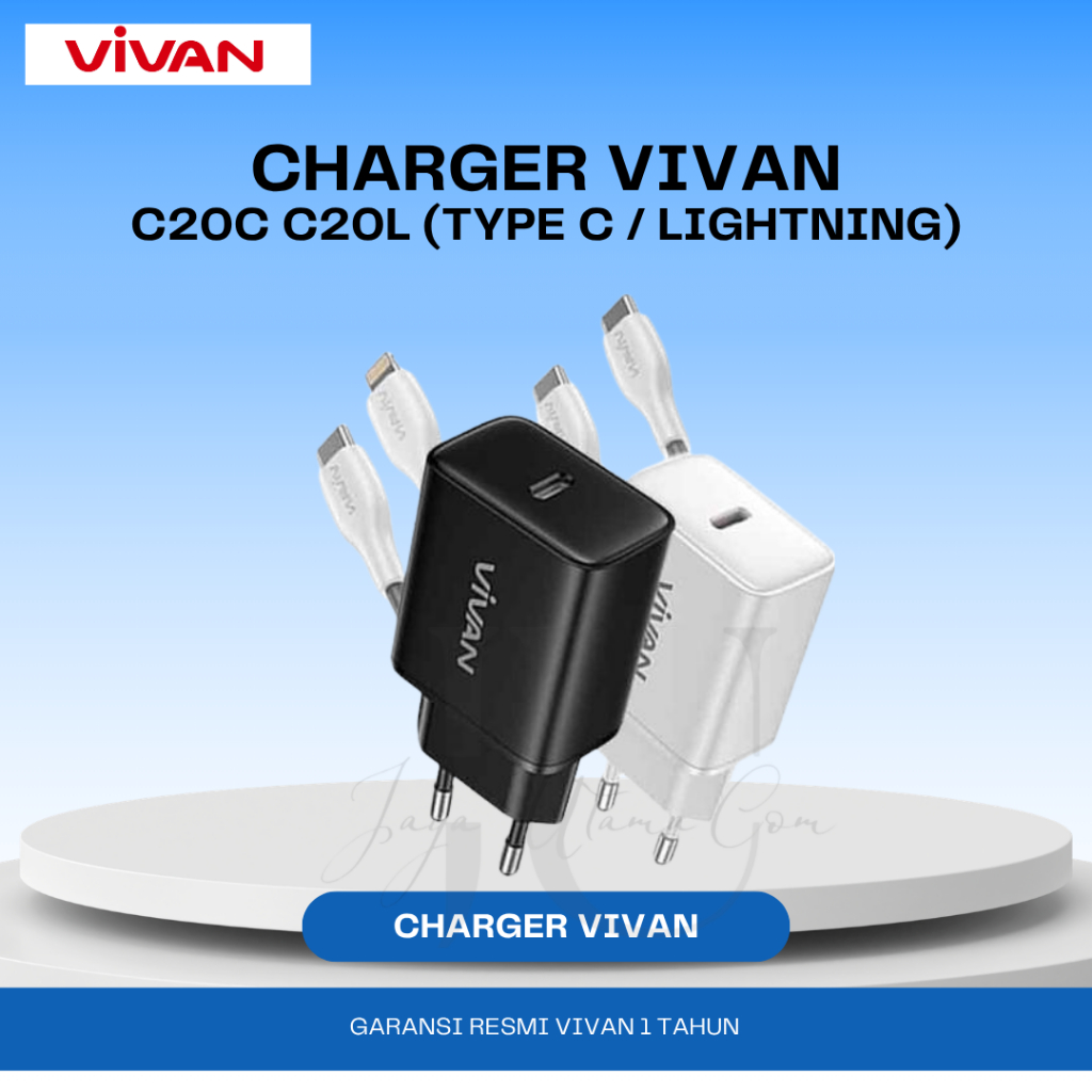 Jual VIVAN Power C20C / C20L Charger With Cable 20W | Shopee Indonesia