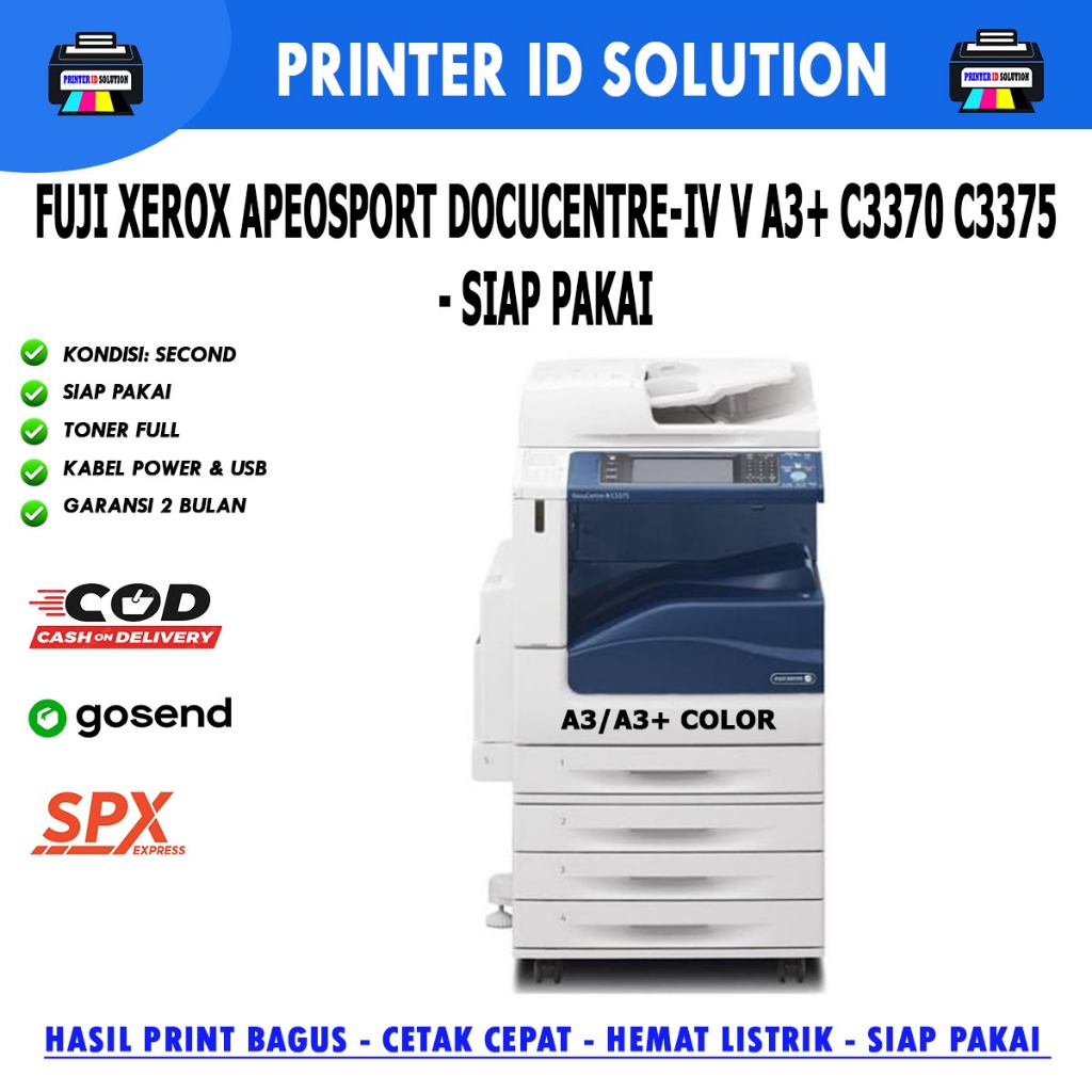Jual MESIN PRINTER XEROX APEOSPORT DOCUCENTRE-IV V A3+ C3370 C3375 ...