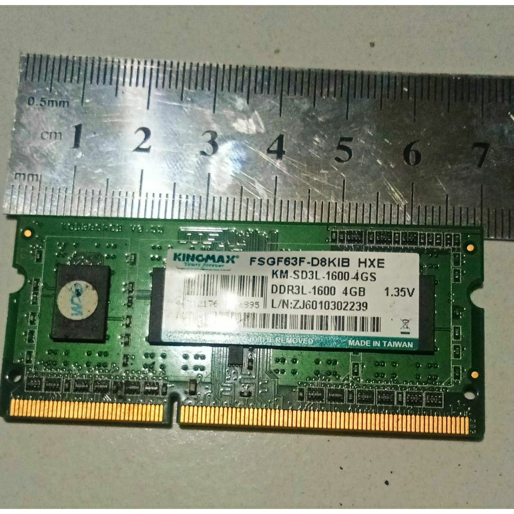 Jual ram laptop ,bekas pakai king max DDR3 4GB 1600mhz pc 12800 1.35v ...
