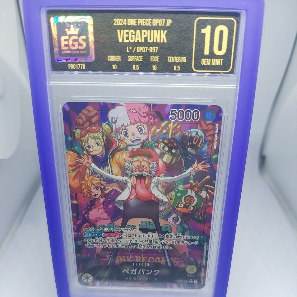 Jual One Piece TCG Dr Vegapunk Op07-097 Parallel Leader EGS 10 | Shopee ...