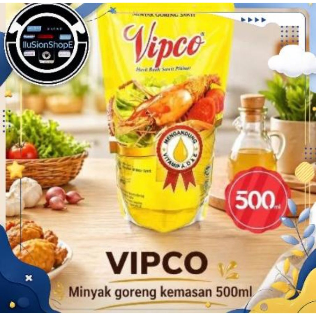 Jual VIPCO Minyak goreng kemasan 500ml | Shopee Indonesia