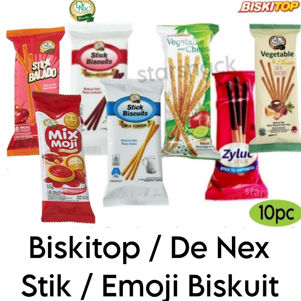 Jual Zyluc Stick Coklat DeNex Vegetable milk moji balado stik biskuit ...