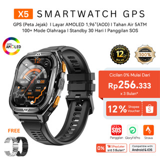 Jual X5 Smartwatch GPS | Layar AMOLED 1.96 Inch | Tahan Air 5ATM ...
